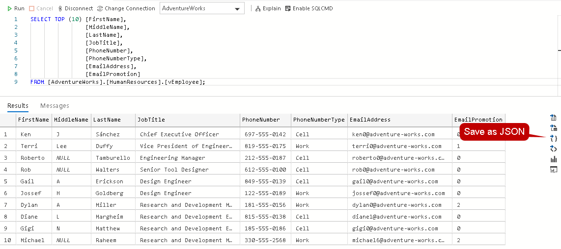 Import JSON Data Into SQL Server
