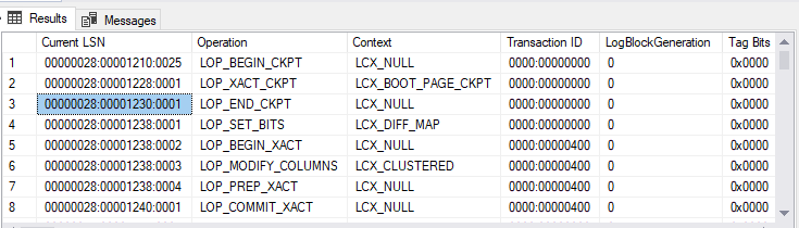 Go LSN In SQL Server