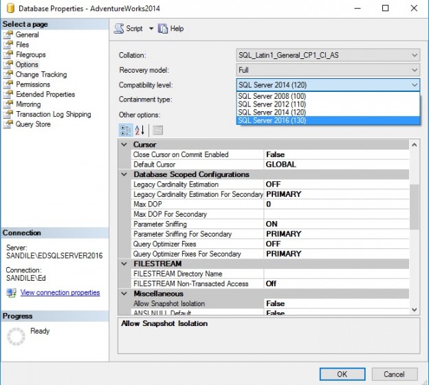 Query optimizer changes in SQL Server 2016 explained
