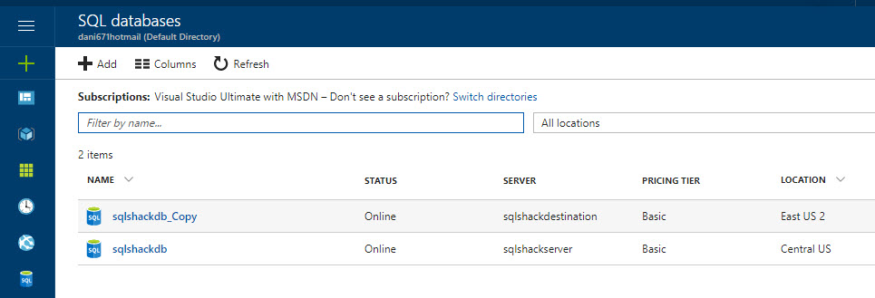 How To Copy An Azure Sql Database Using The Azure Portal Cloud Shell 4153