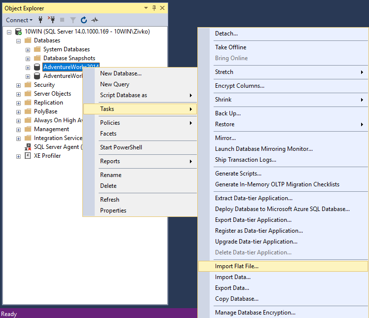 How To Import A Flat File Into A SQL Server Database Using The Import 