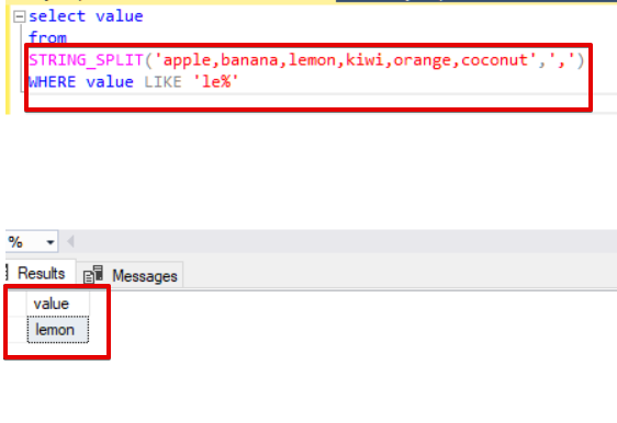 The STRING SPLIT Function In SQL Server
