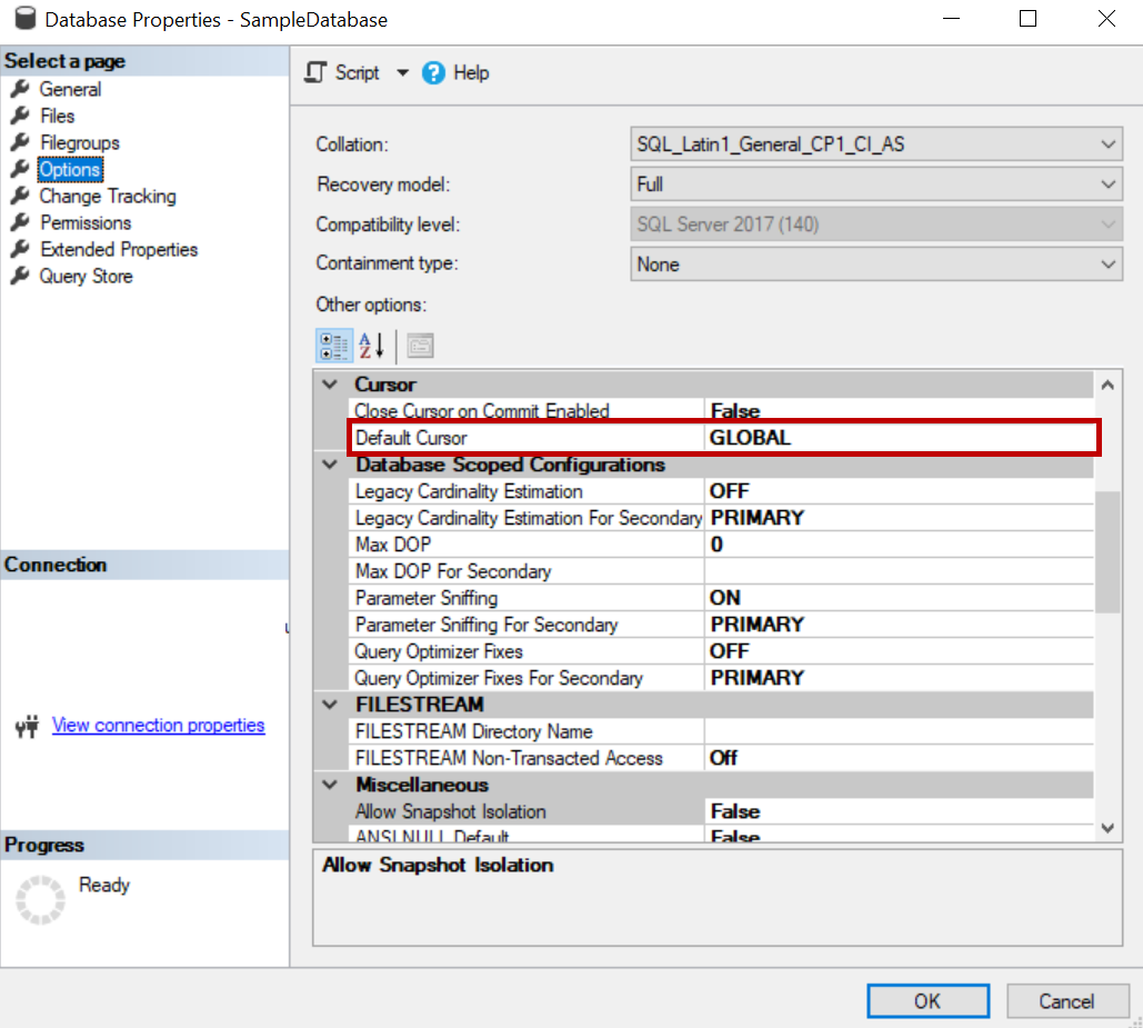 SQL Server Cursor Attributes SQL Server Cursor Attributes