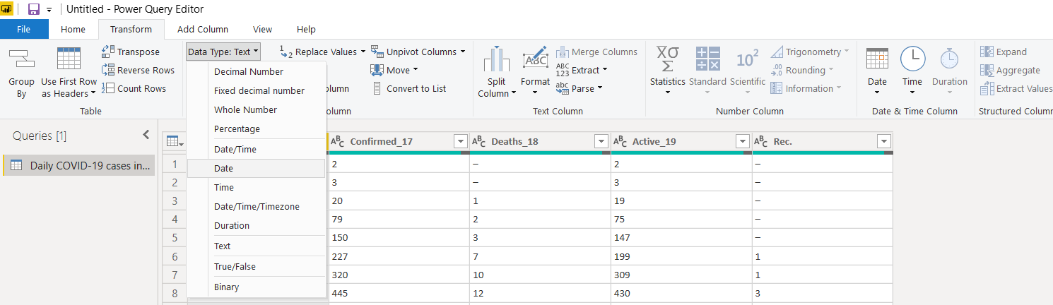 Analyze Coronavirus Data With Power BI Desktop Visualizations
