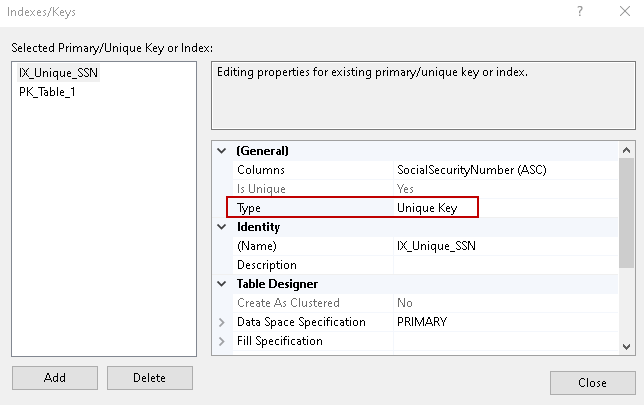 Difference Between Unique Indexes And Unique Constraints In SQL Server