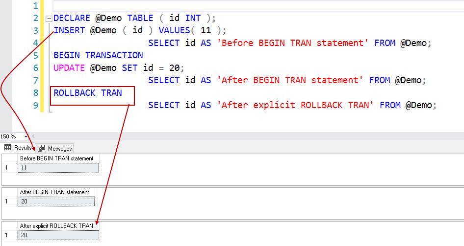 What Is Rollback In Sql Server With Example QuyaSoft