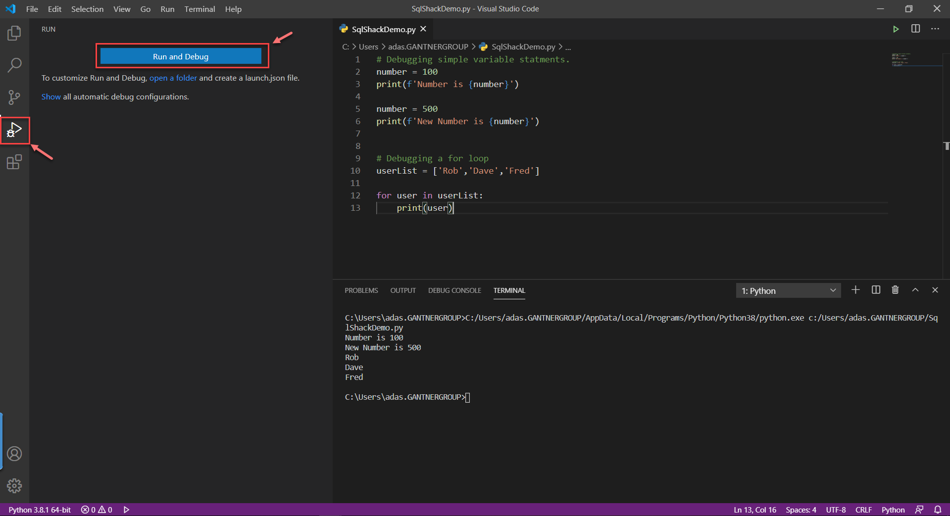 Como Depurar Scripts Python No Visual Studio Code Nosql BA