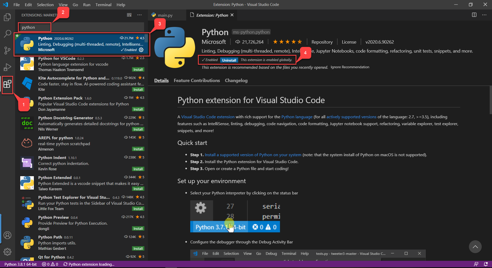 Setting up Visual Studio Code for Python Development