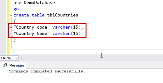 How To Write SQL Queries With Spaces In Column Names