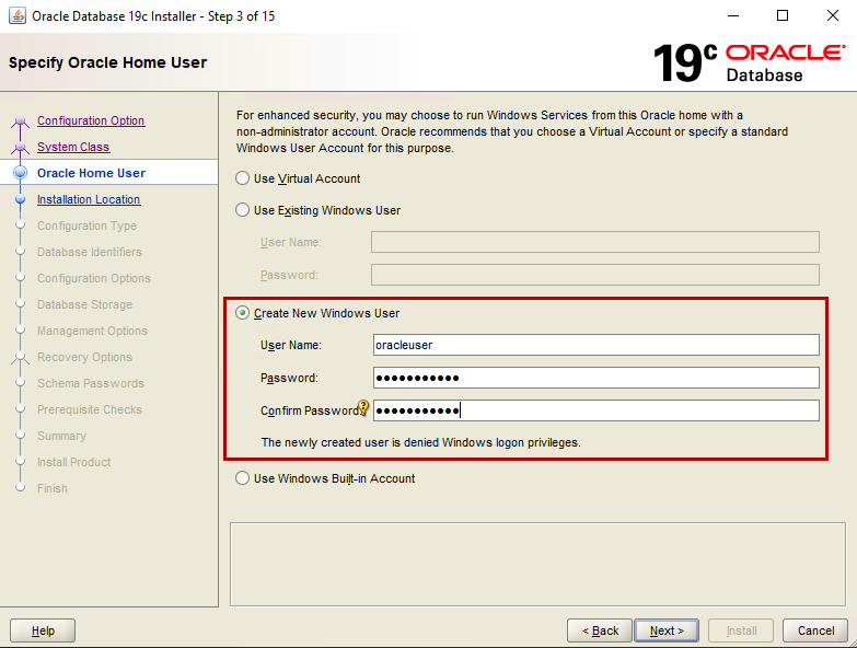 Installing Oracle 19c On Windows Server 2019