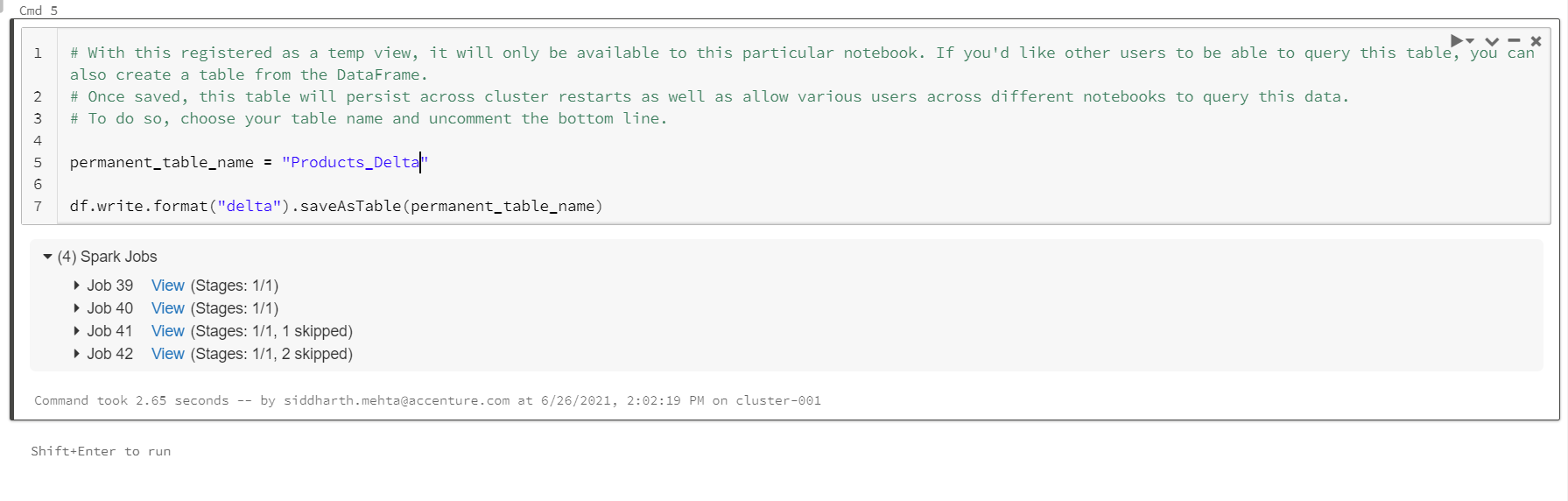 Creating Delta Lake Tables In Azure Databricks