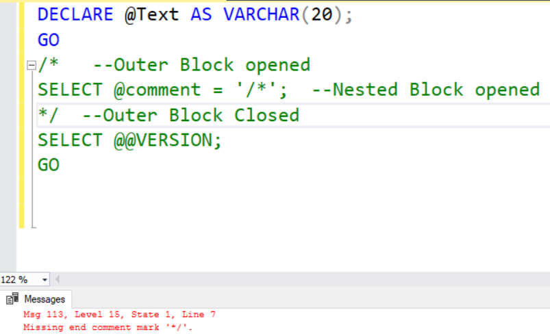 An Overview Of SQL Comments